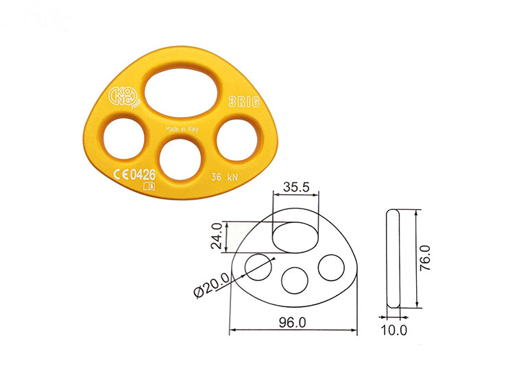 Three Hole Rigging Plate Rotary (16982) – Chalmers Industries Inc